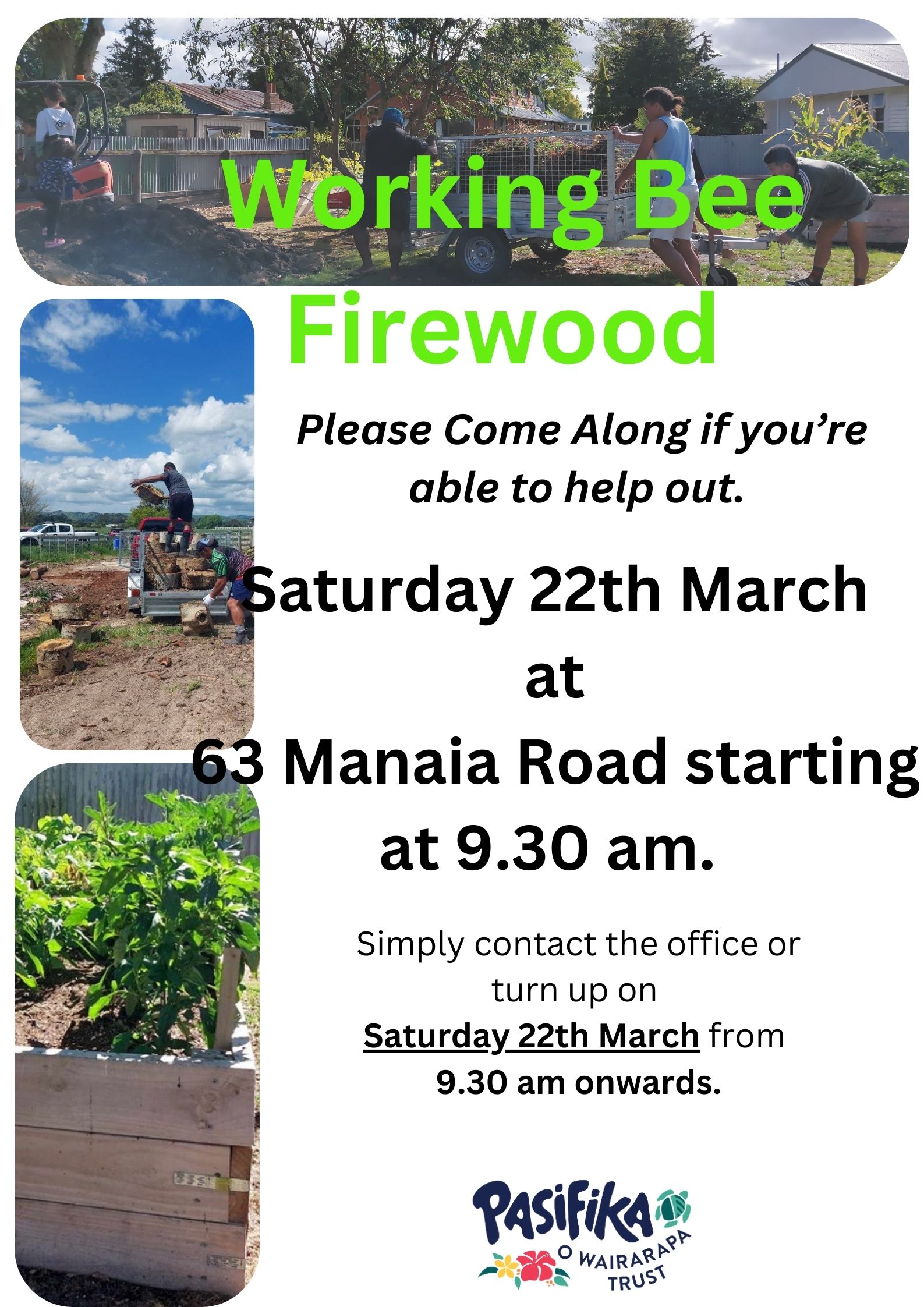 Working Bee - Pasifika O Wairarapa Trust